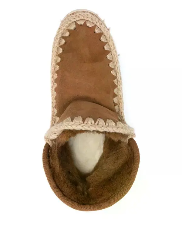 Mou Braided Suede Boots - Brown