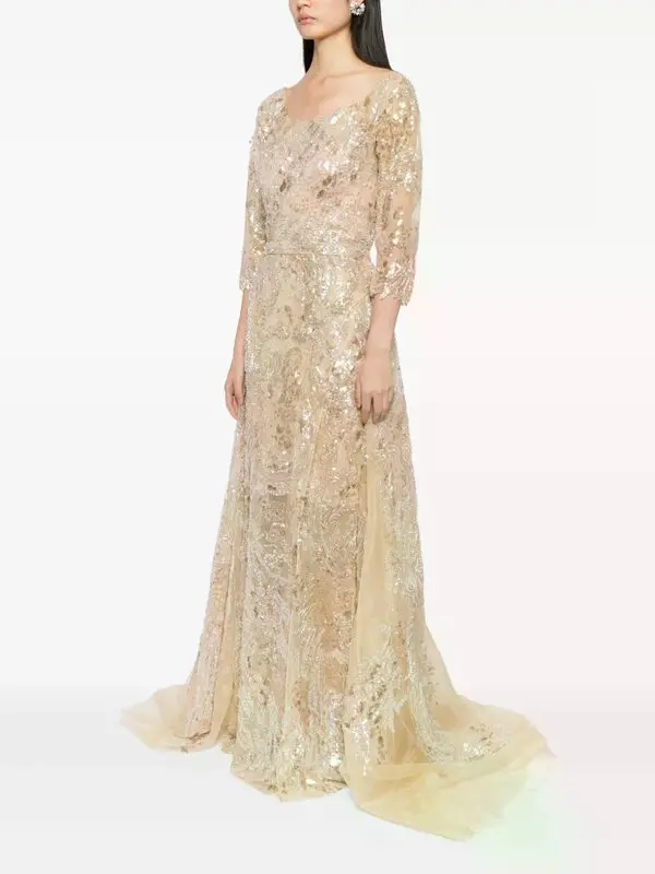 SAIID KOBEISY Sequin-embroidered Dress