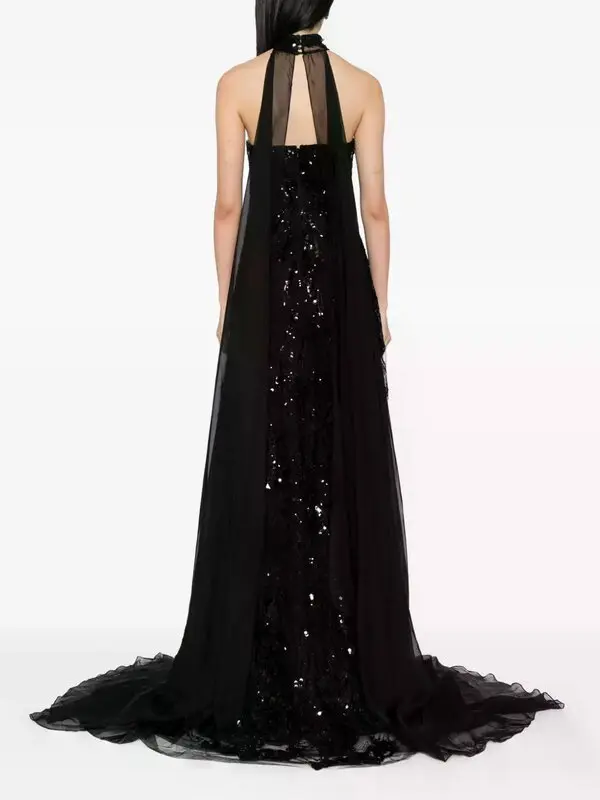 SAIID KOBEISY Embroidered Strapless Gown