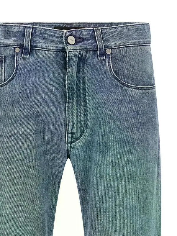 Fendi Faded-effect Five-pocket Jeans