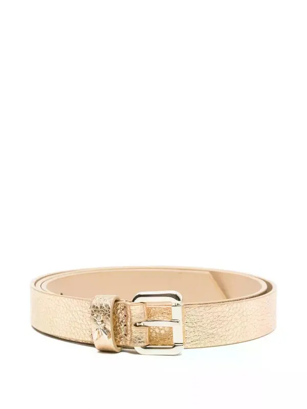 Patrizia Pepe Laminated Leather Belt - Neutrals