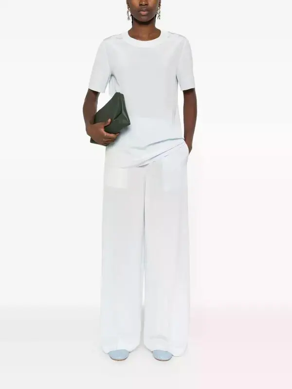 JOSEPH Pleated Wide-leg Trousers - Blue