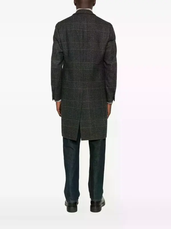 LARDINI Checked Wool Coat