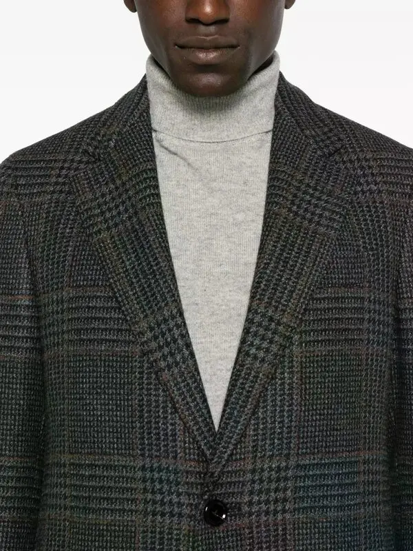 LARDINI Checked Wool Coat