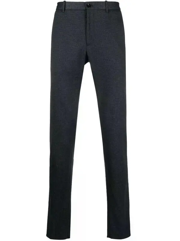 Incotex Houndstooth-pattern Tailored Trousers - Blue