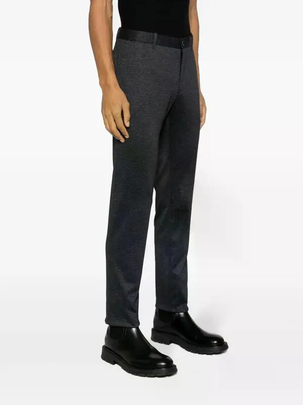 Incotex Houndstooth-pattern Tailored Trousers - Blue