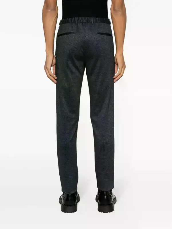 Incotex Houndstooth-pattern Tailored Trousers - Blue