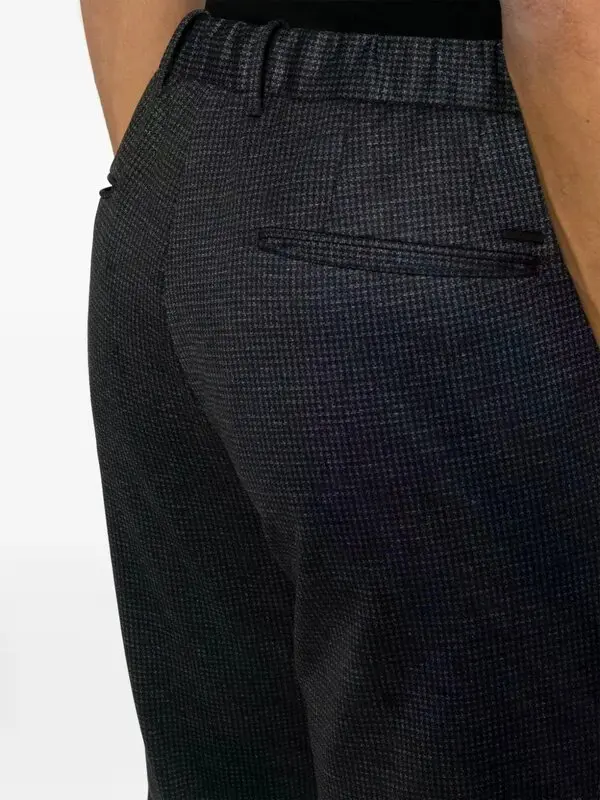 Incotex Houndstooth-pattern Tailored Trousers - Blue