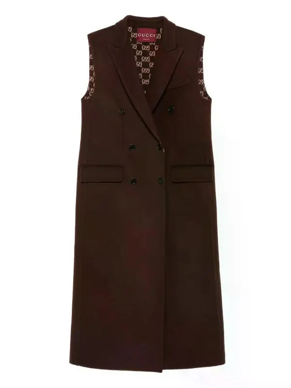 Gucci Double-breasted Sleeveless Coat