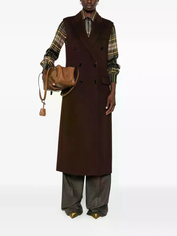 Gucci Double-breasted Sleeveless Coat