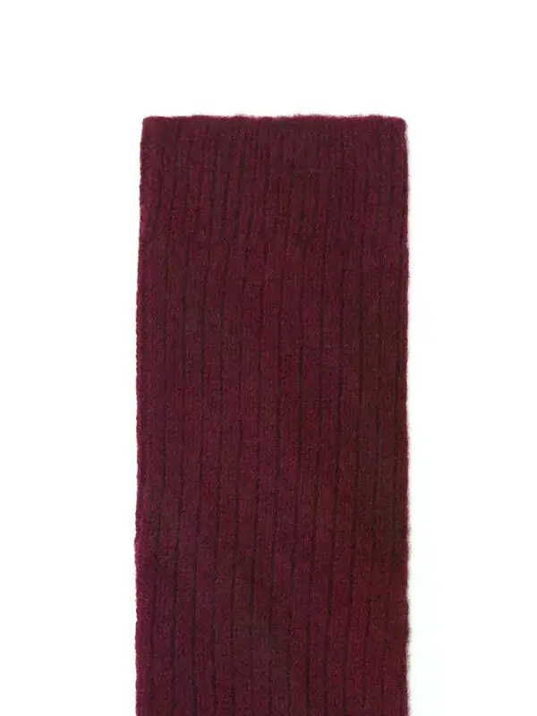 LANVIN Ribbed-knit Ankle Socks - Red