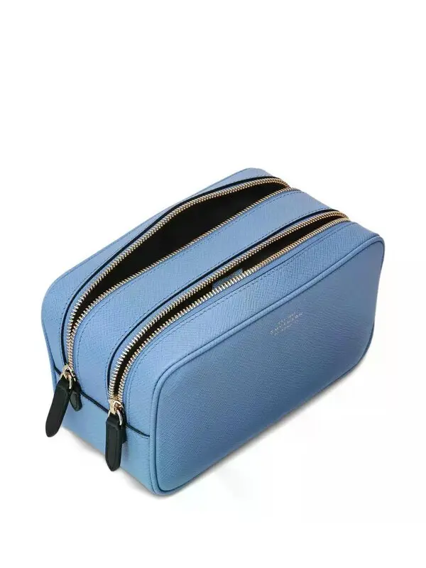 Smythson Panama Double Zip Wash Bag