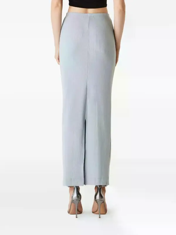 Eterne Emma Ribbed Maxi Skirt - Blue