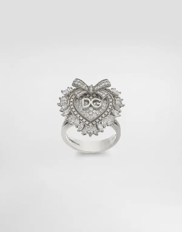 Dolce & Gabbana Devotion 18-carat Gold And Diamond Ring - White