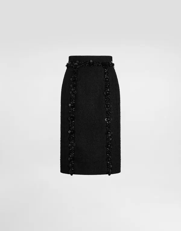 Dolce & Gabbana Stretch Mat Sheath Skirt