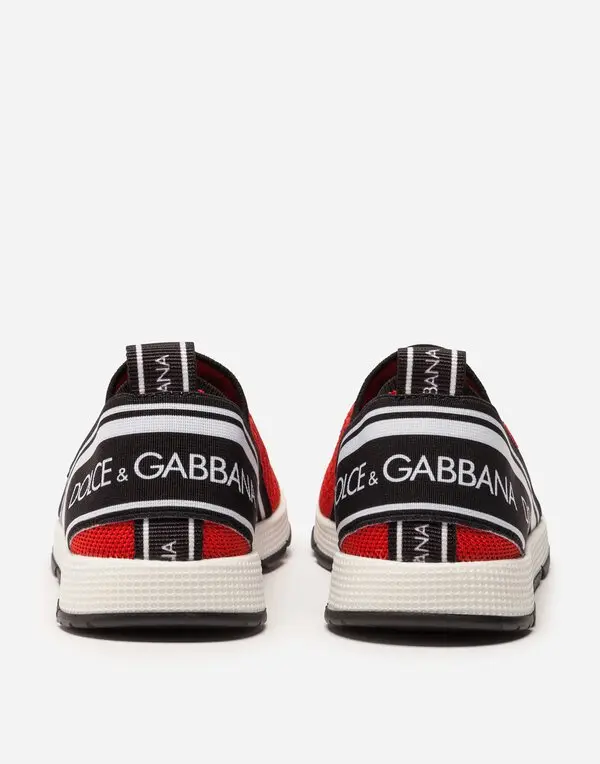 Dolce & Gabbana Sorrento Logo Tape Slip-on Sneakers - Red