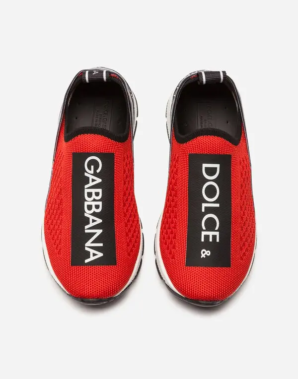 Dolce & Gabbana Sorrento Logo Tape Slip-on Sneakers - Red