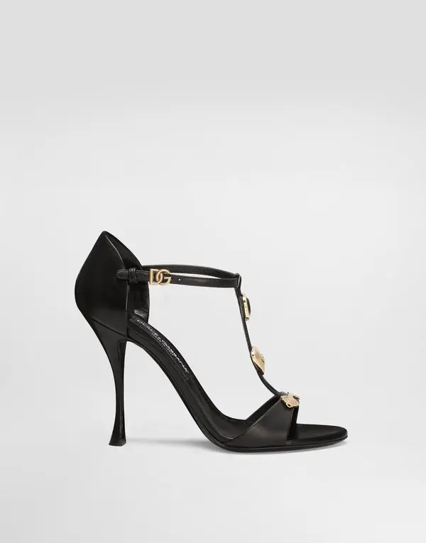 Dolce & Gabbana Goatskin Sandals With Embroidery