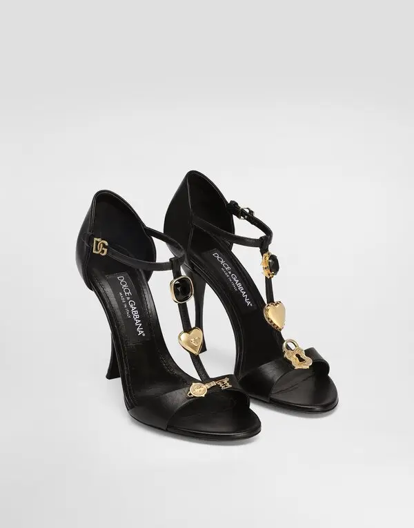 Dolce & Gabbana Goatskin Sandals With Embroidery