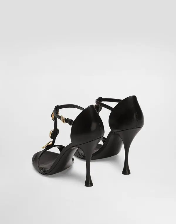 Dolce & Gabbana Goatskin Sandals With Embroidery