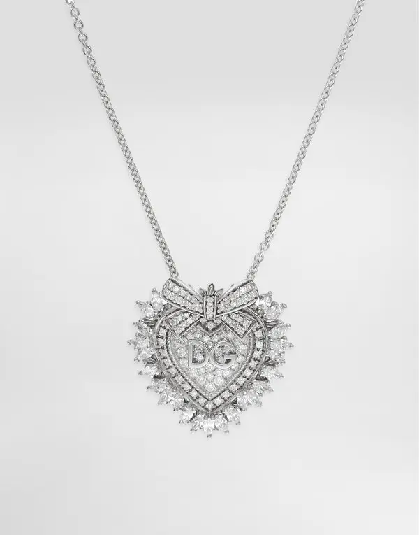 Dolce & Gabbana Devotion Diamond And Pearl Necklace