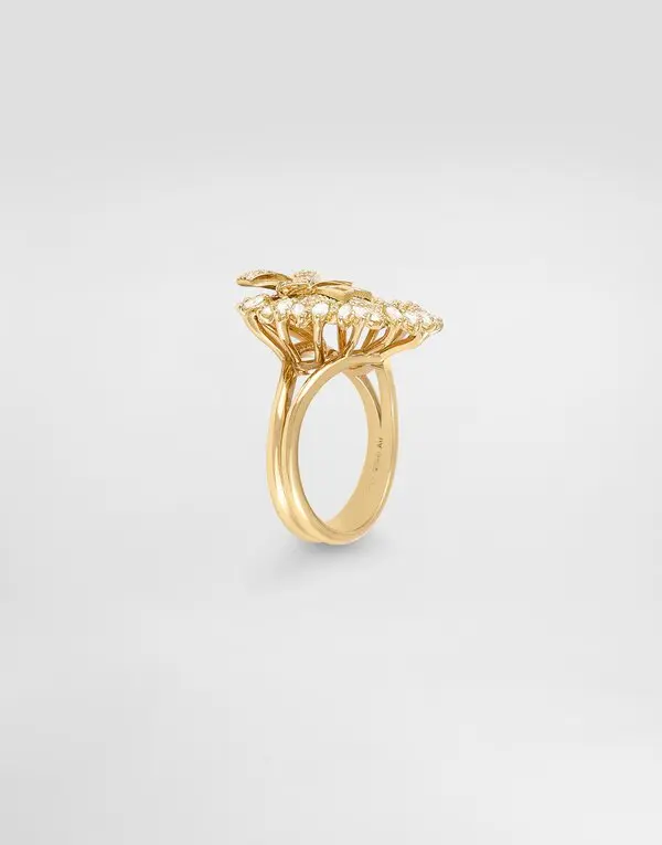Dolce & Gabbana 18k Yellow And Diamond Devotion Ring