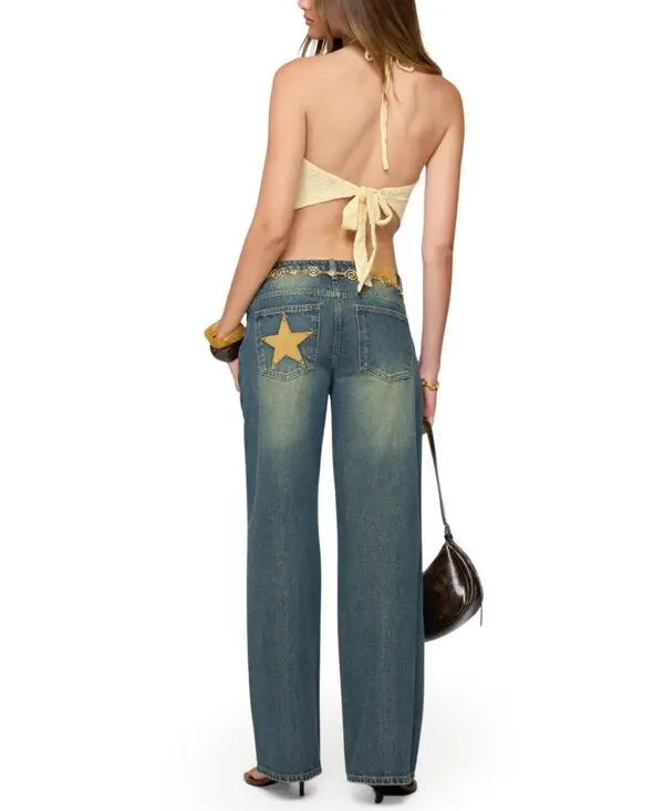 EDIKTED Alana Floral Handkerchief Halter Top