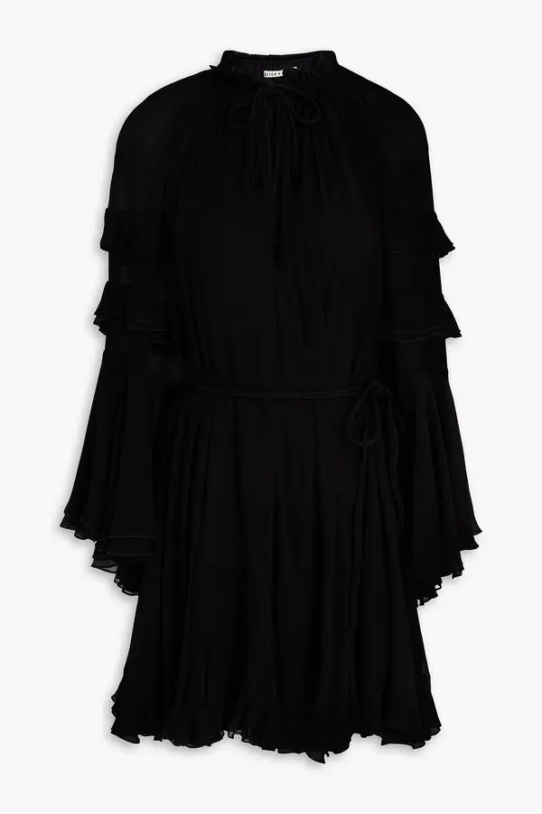 Alice + Olivia Adaline Ruffled Georgette Mini Dress