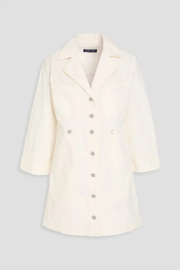 Veronica Beard Mckinley Cotton-blend Twill Mini Shirt Dress