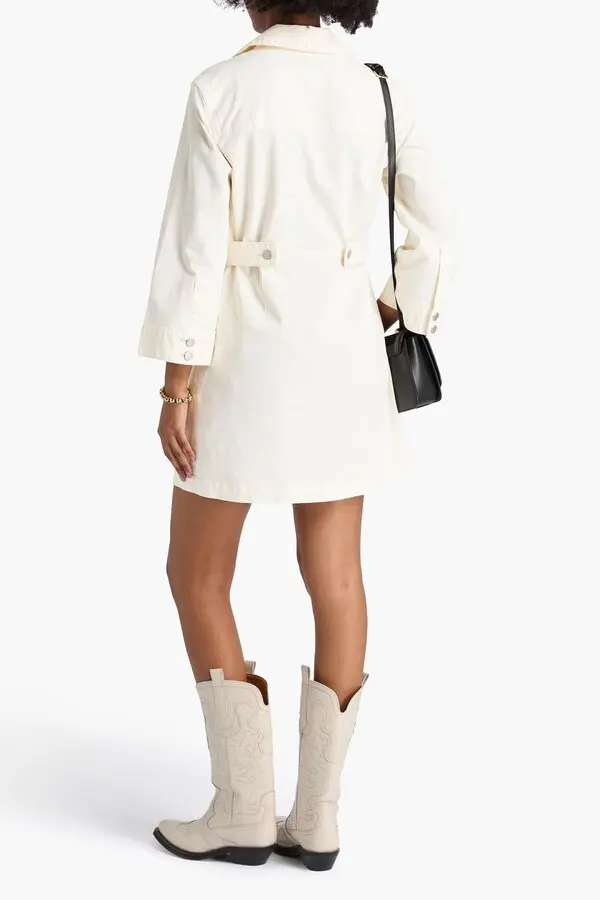 Veronica Beard Mckinley Cotton-blend Twill Mini Shirt Dress