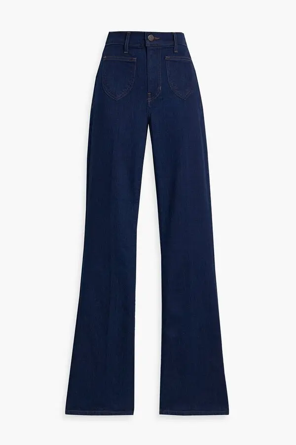 Veronica Beard Beverly High-rise Flared Jeans - Dark Denim