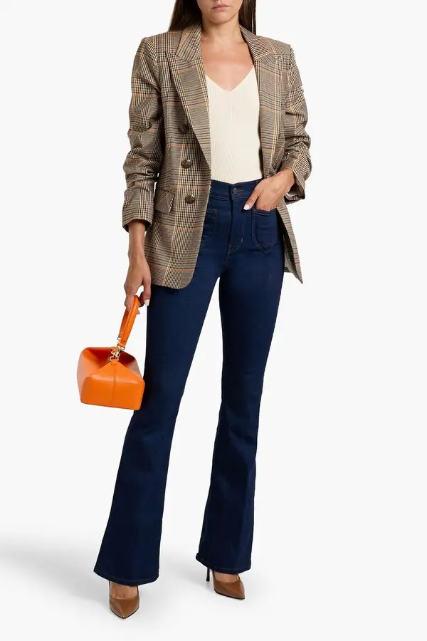 Veronica Beard Beverly High-rise Flared Jeans - Dark Denim