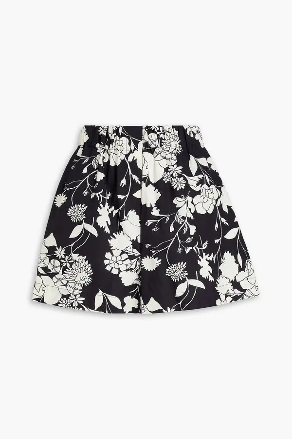 Maje Floral-print Cotton Shorts