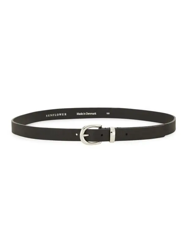 SUNFLOWER Leather Belt - Black