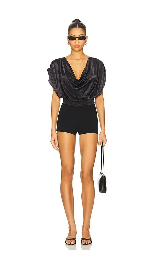 Free People X Cowl Cape Top - Black
