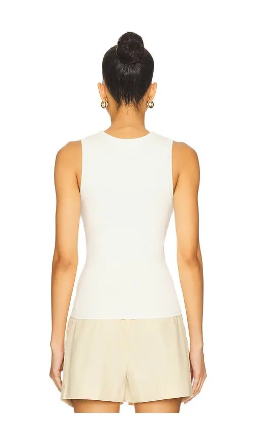 Eterne Sleeveless Crewneck Soft Jersey Top