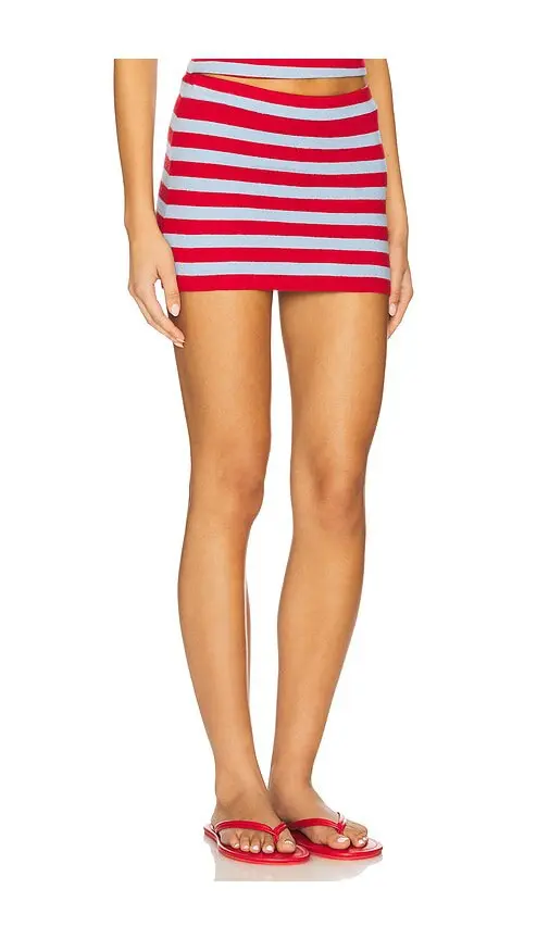 Frankies Bikinis Marialla Cloud Knit Skort - Blue Raspberry