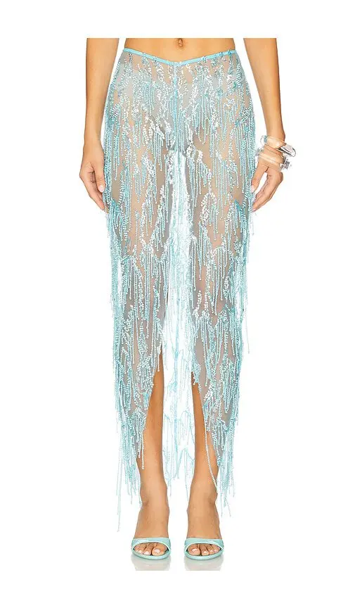 SKETCH-Y Embellished Mesh Skirt