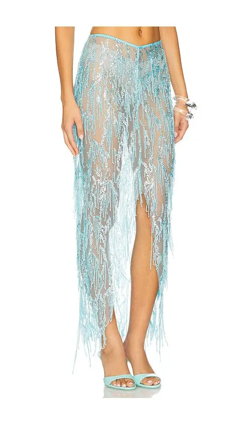 SKETCH-Y Embellished Mesh Skirt