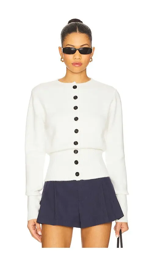 ALL THE WAYS Brittany Button Up Sweater - Ivory