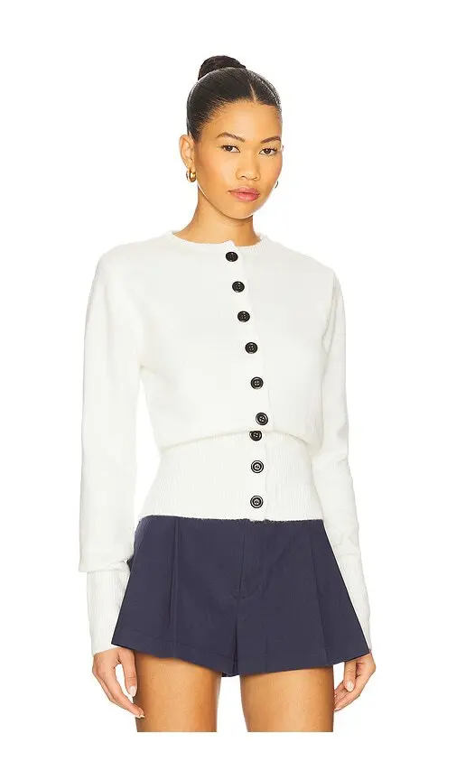 ALL THE WAYS Brittany Button Up Sweater - Ivory
