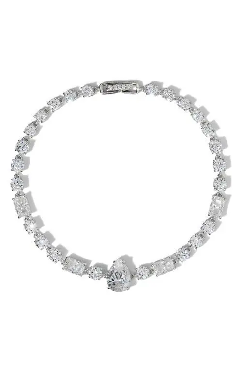 Nadri Everleigh Cubic Zirconia Line Bracelet - Rhodium