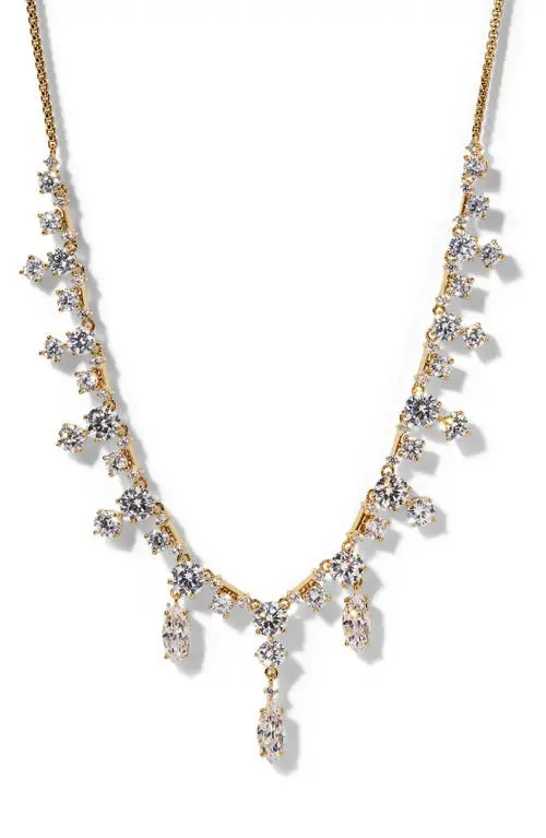 Nadri Everleigh Cubic Zirconia Frontal Necklace - Gold