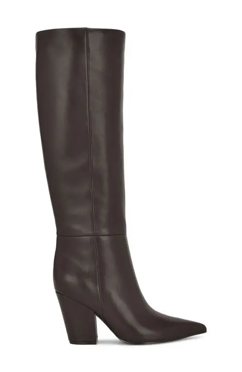 Nine West Adera Pointed Toe Knee High Boots - Dark Brown
