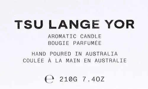 TSU LANGE YOR Sassafras Scented Candle