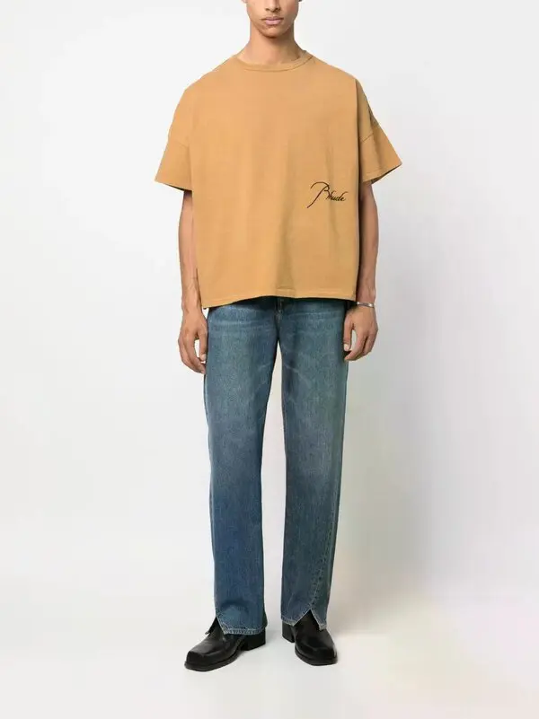 Rhude Embroidered-logo Cotton T-shirt