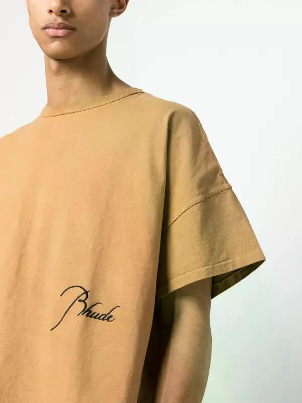 Rhude Embroidered-logo Cotton T-shirt