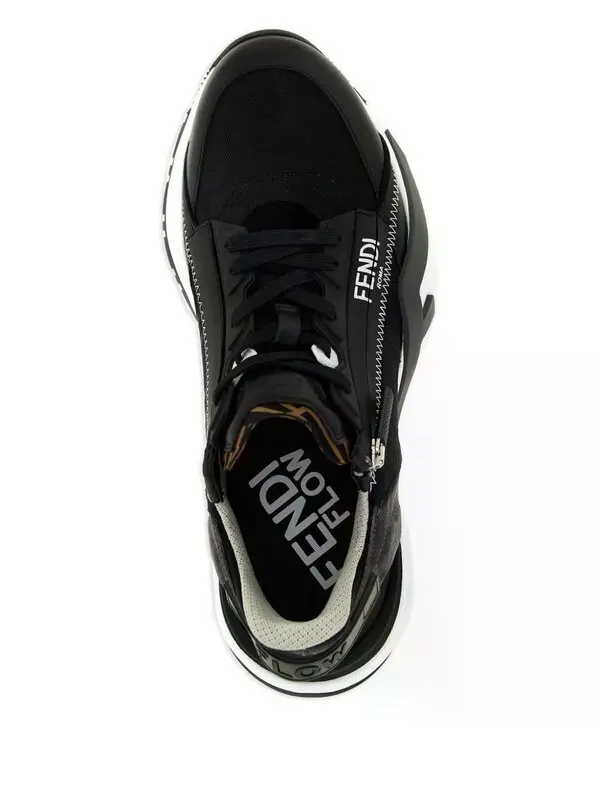 Fendi Flow Ff Jacquard Sneakers - Black