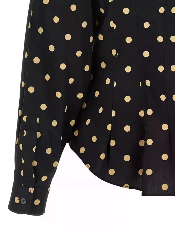 Moschino Polka Dot Pleated Shirt