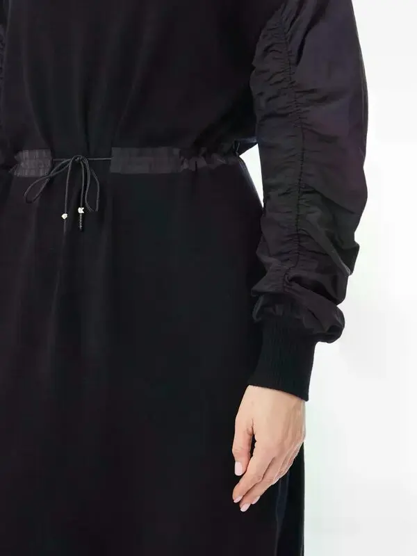 Liu Jo Drawstring Mini Dress With Cuffed Sleeves